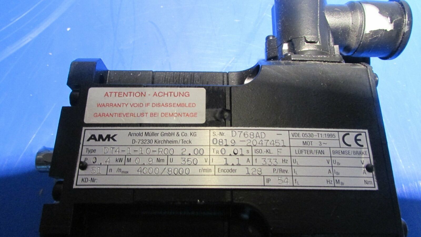AMK DT4-1-10-R00 0.4 kw / 8447 - Servo Motors