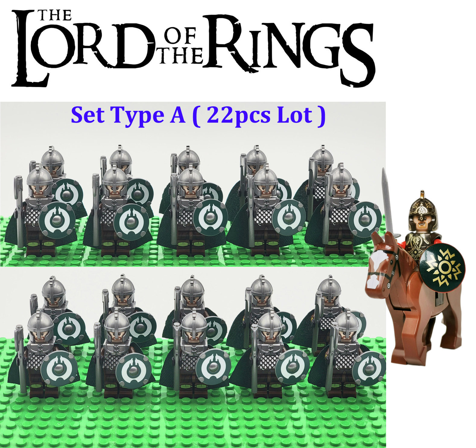 LOTR Rohan Royal Guard Army Soliders Infantry Collection 198pcs ...