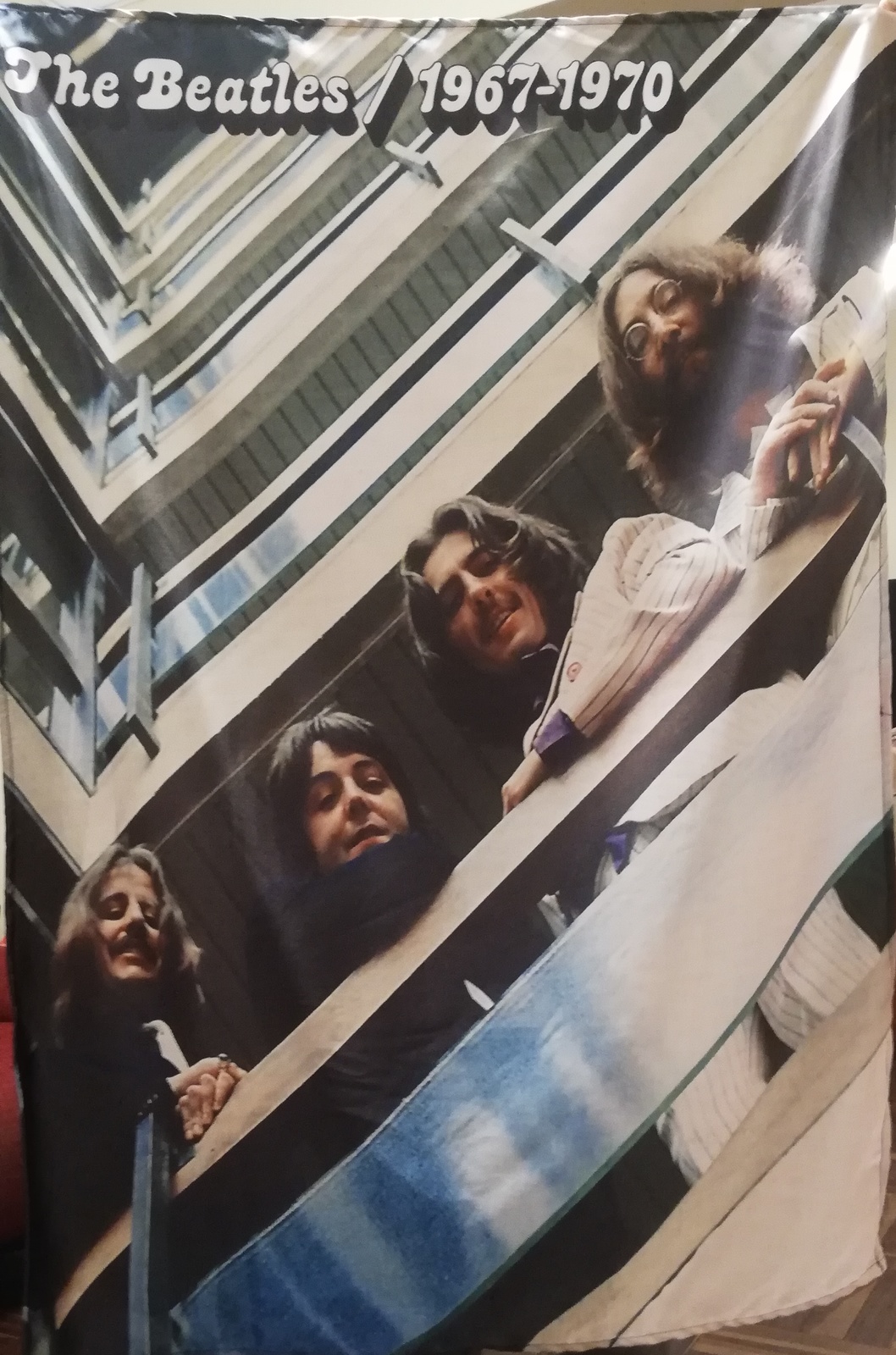 THE BEATLES 1967-1970 FLAG CLOTH POSTER BANNER CD LP - Posters