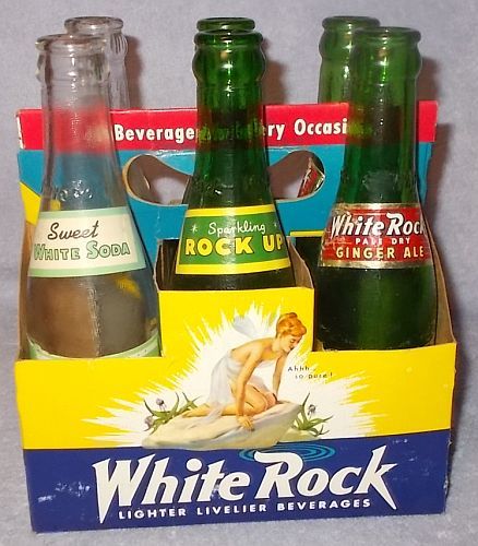 White Rock Soda Pop Mixed Six Pack 7oz Bottles Ginger Ale White Soda ...