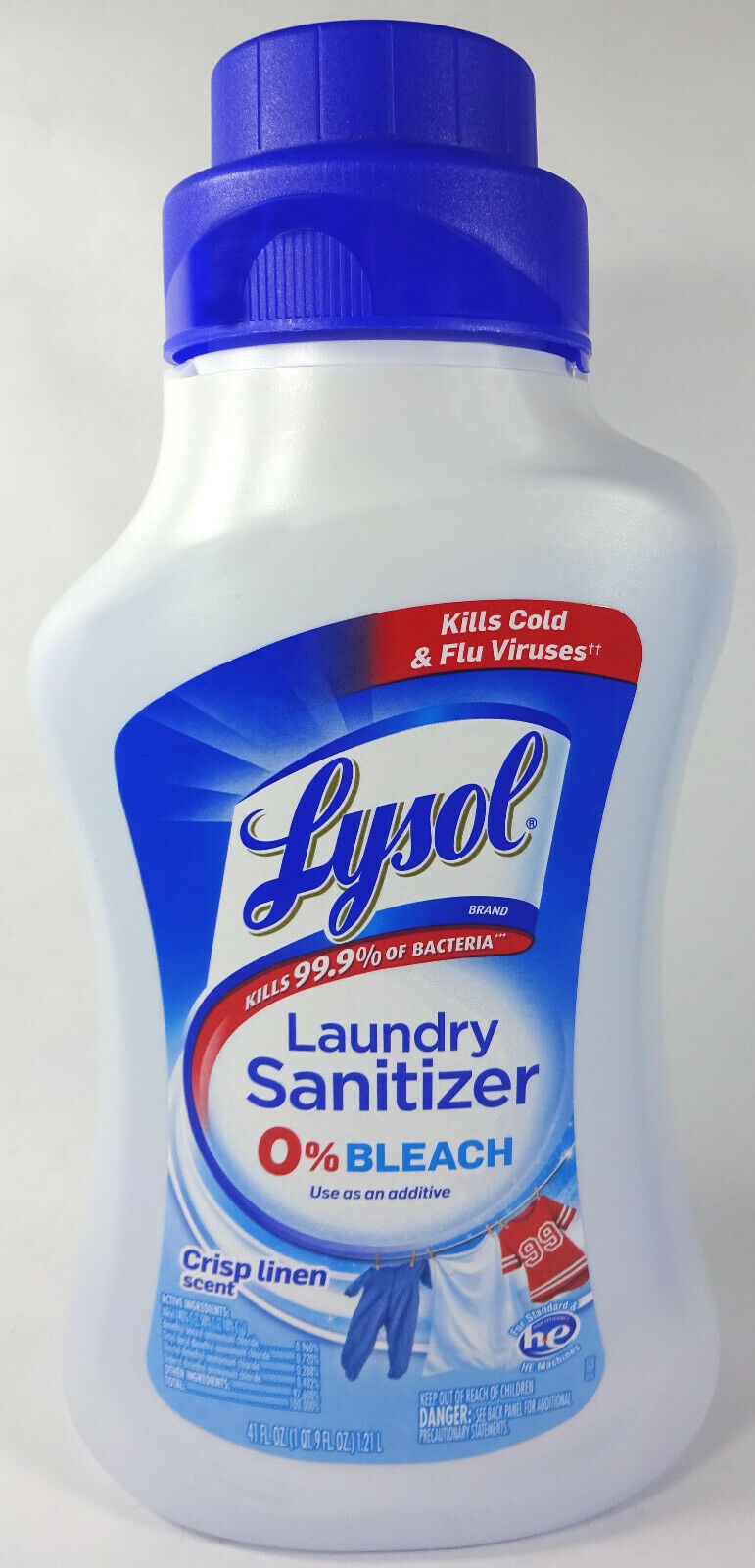 Lysol Laundry Sanitizer Additive, Crisp Linen Scent, 0% Bleach, 41 fl ...