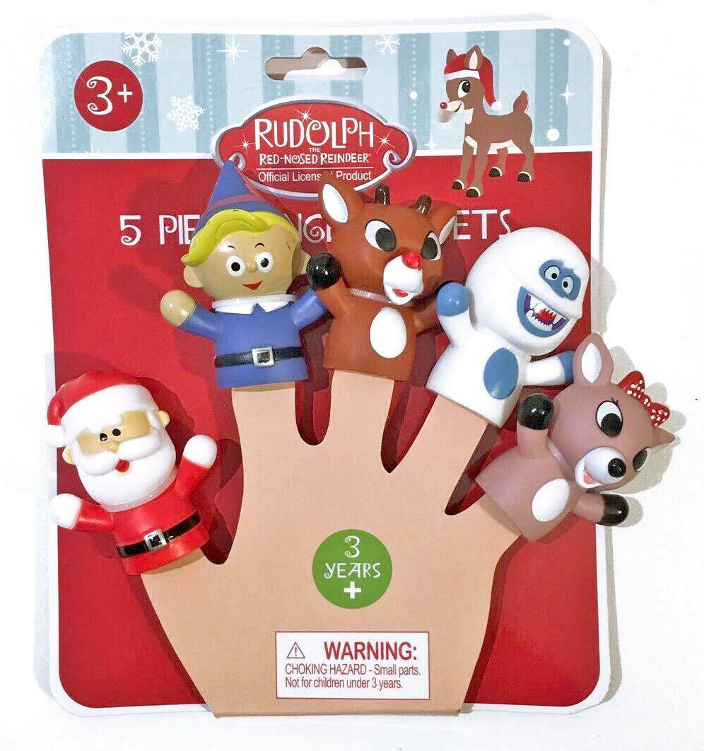 Rudolph The Red Nosed Reindeer, Finger Puppets - 5 Piece Set ...