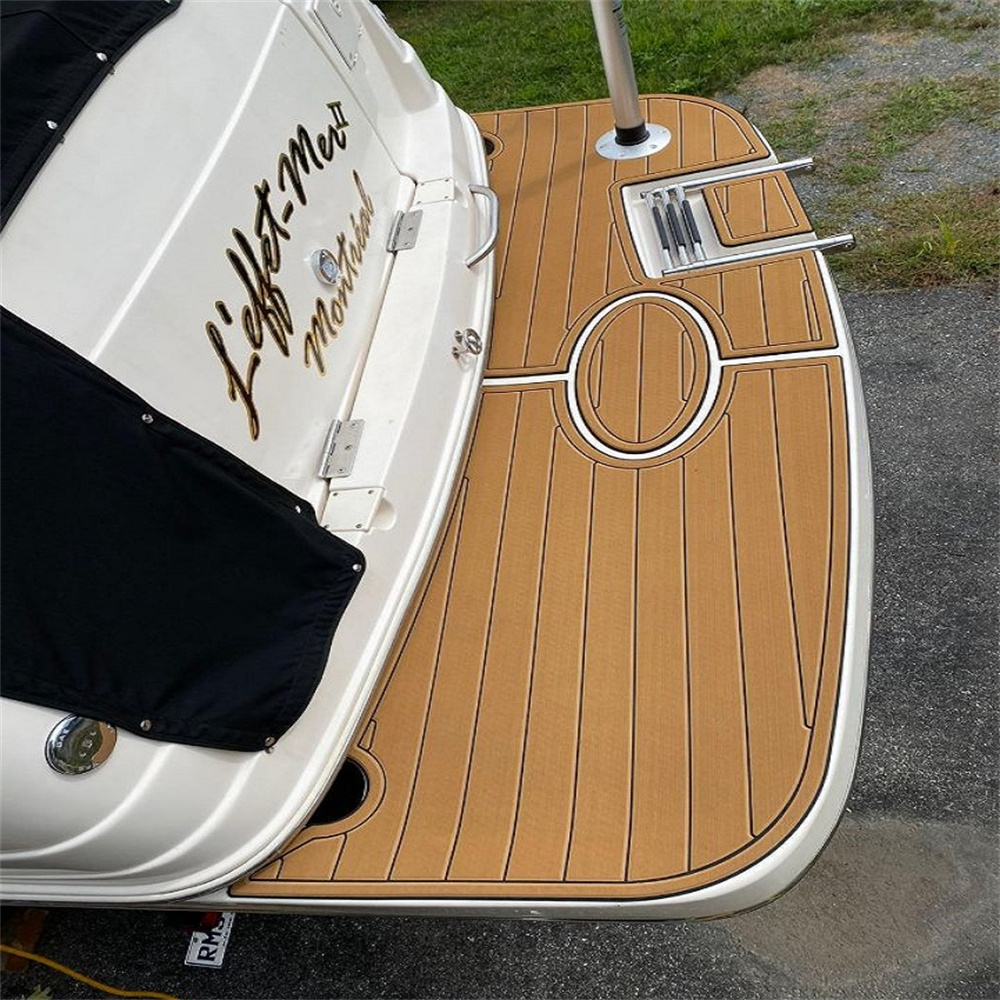 Rinker 310 Swim Platform Cockpit Pad Boat EVA Foam Faux Teak Deck Floor ...