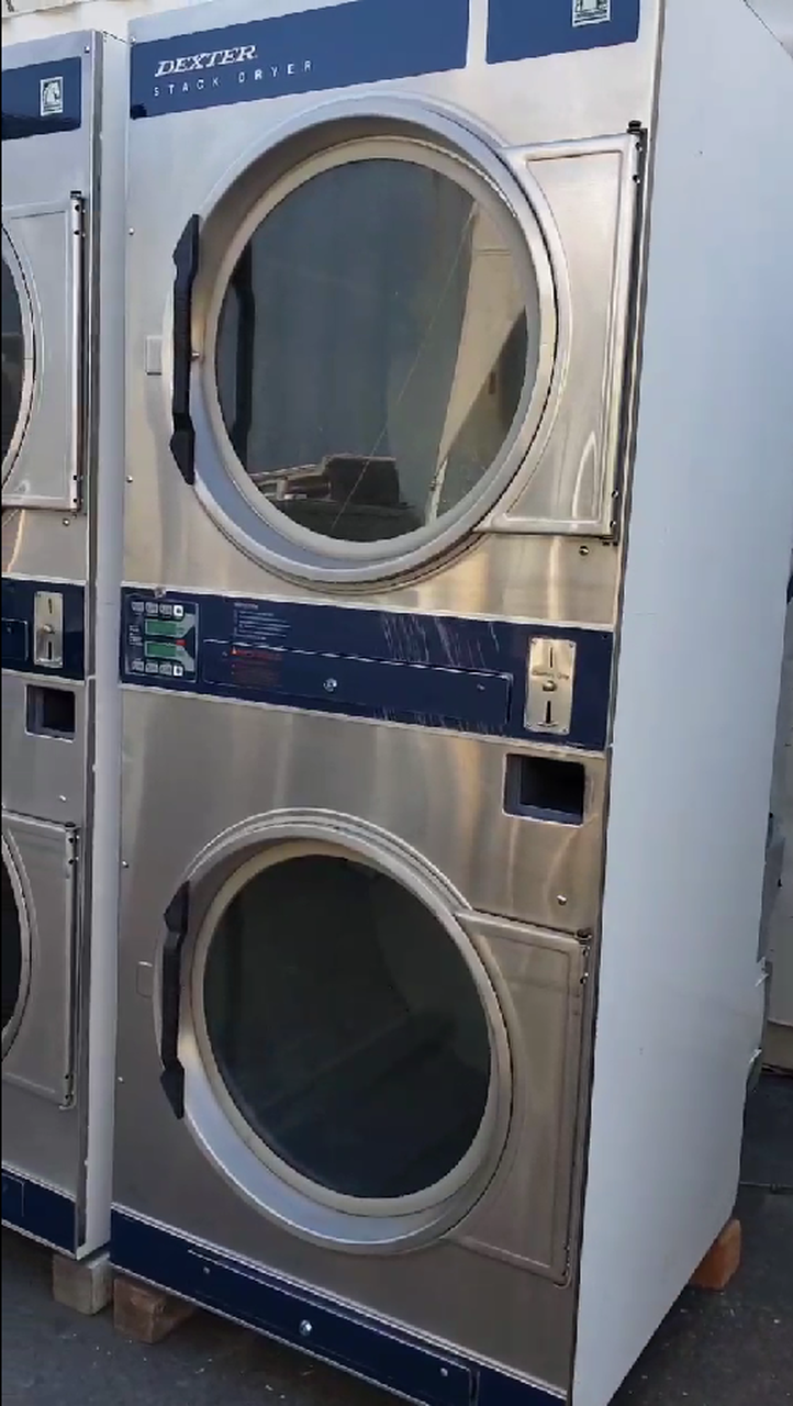 Dexter Coin-Op Stack Dryer, 30 lbs, Model: D2LX30QSS S/N: 2020800157348 ...