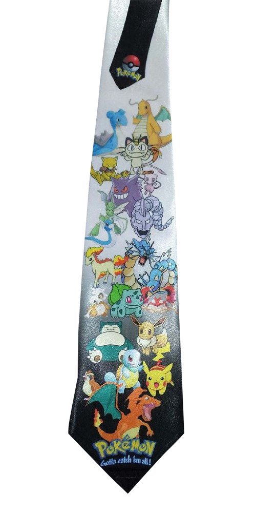 Pokemon Neck Tie Charizard-Squirtle-Pikachu-Ponyta-Snorlax-Dragonite ...