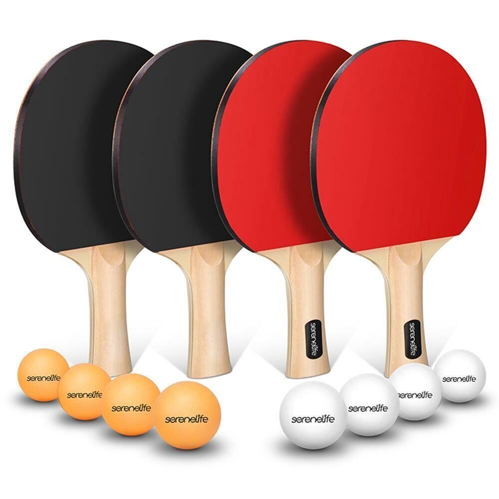 SereneLife Ping Pong Paddle Set-4 Wood Ping and similar items