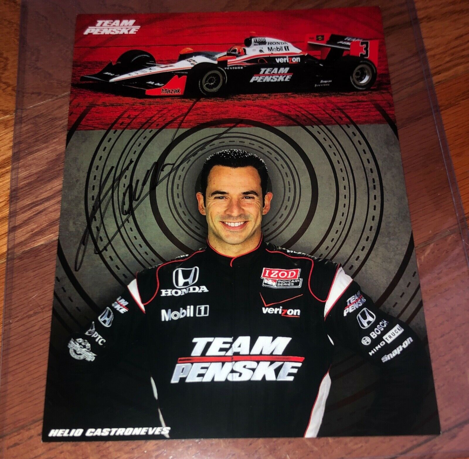 Hélio Castroneves HAND SIGNED AUTO 8x10 PHOTO BRAZILIAN RACE CAR DRIVER ...