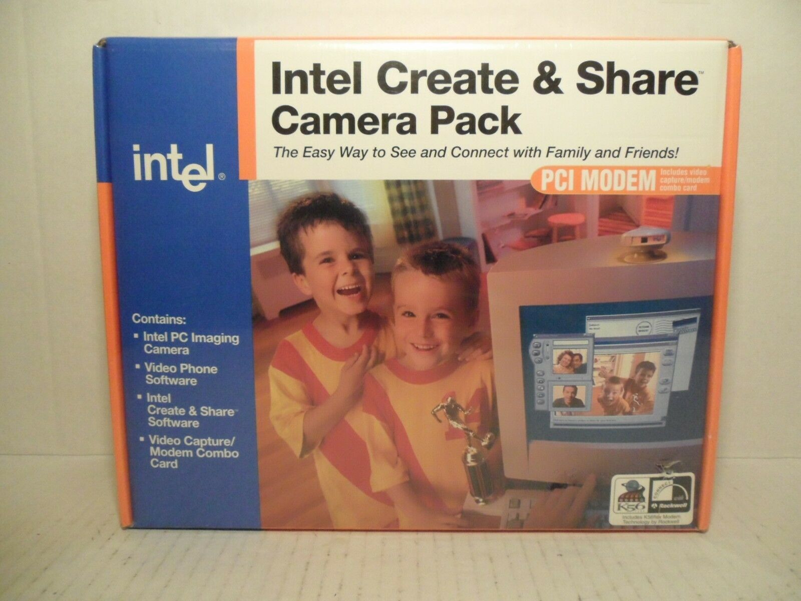 New 1997 Vintage Intel Create Share Camera Pack PCI Modem Video Capture ...