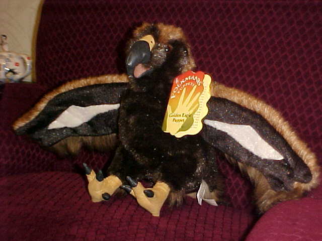 12" Folkmanis Golden Eagle Puppet Plush Toy With Tags Rare - Other