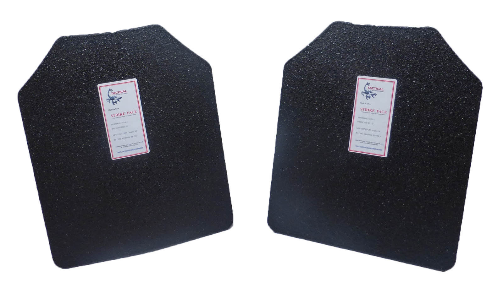 Level III AR500 Steel Body Armor 10x12 1 Curved + 1 Flat Coated - Quick ...