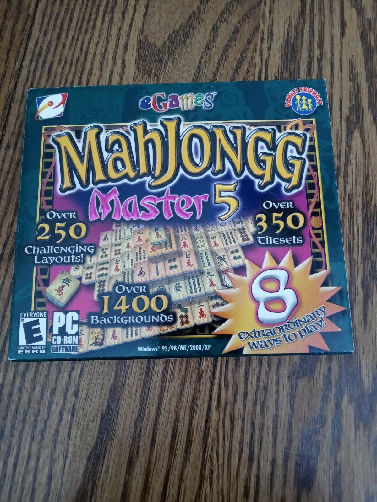 egames PC CD-ROM Mahjongg Master 5, 1400 backgrounds 350 tile sets ...