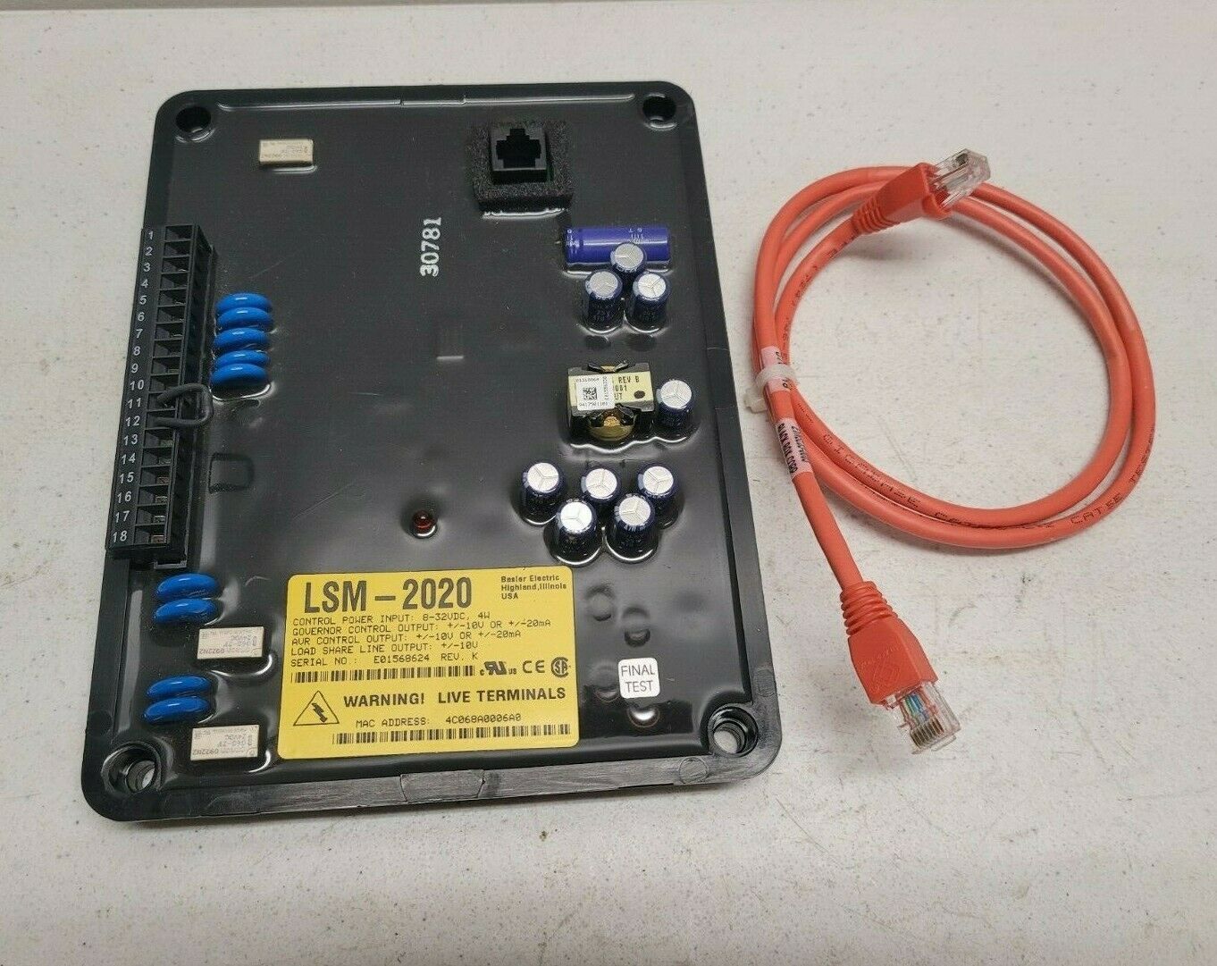 BASLER LSM-2020 PROGRAMMABLE GENERATOR LOAD SHARING SHARE AVR CONTROL ...