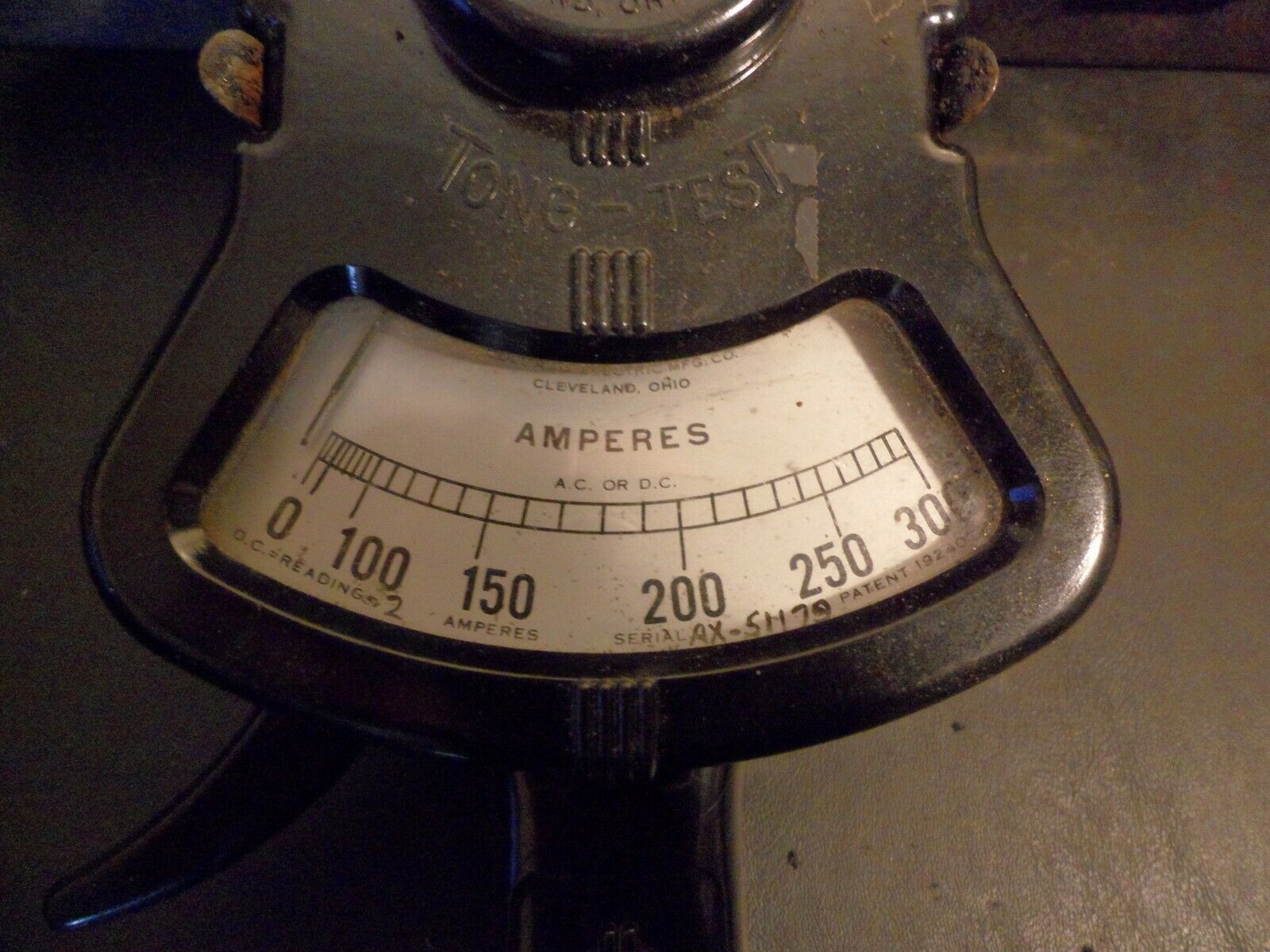 VINTAGE COLUMBIA ELECTRIC TONG TEST AMMETER W/CASE 0-300 amp - Ammeters