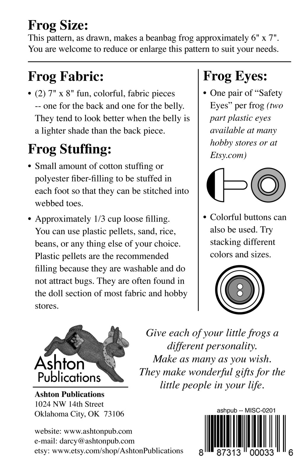 Beanbag Frog Sewing Pattern -- Toy Beanbag Frog -- Plush Frog Pattern ...