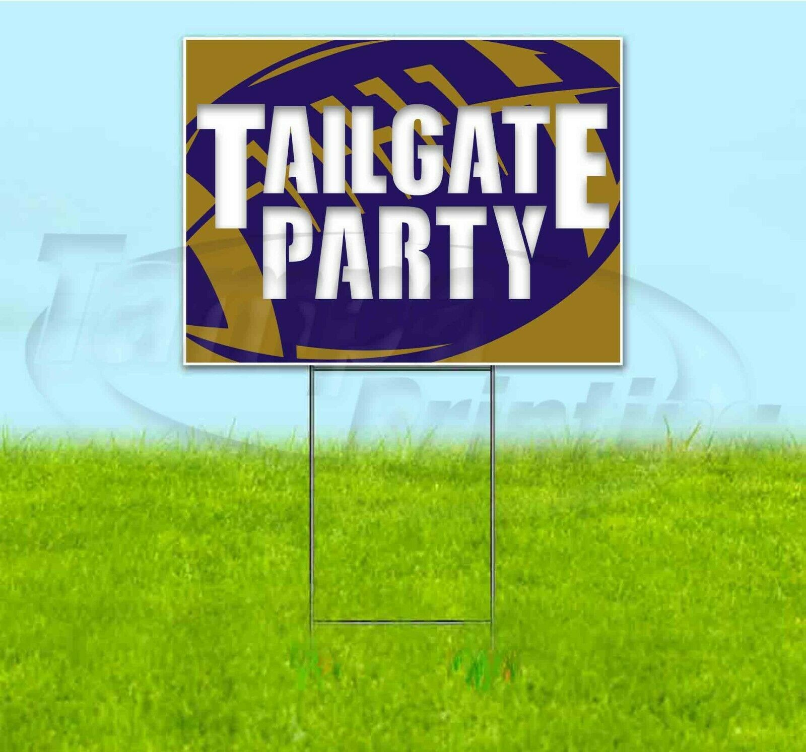 TAILGATE PARTY RAVENS 18x24 Yard Sign WITH STAKE Corrugated Bandit USA ...