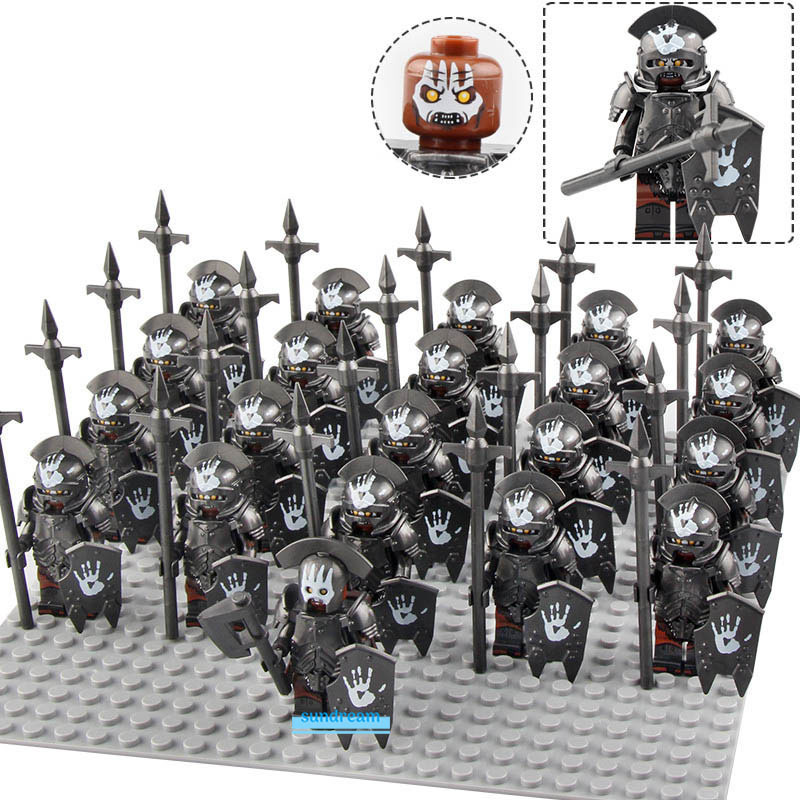 The Lord of the Rings Uruk-Hai Army Lego Moc Minifigures Toys Set 21Pcs - Building Toy Complete ...
