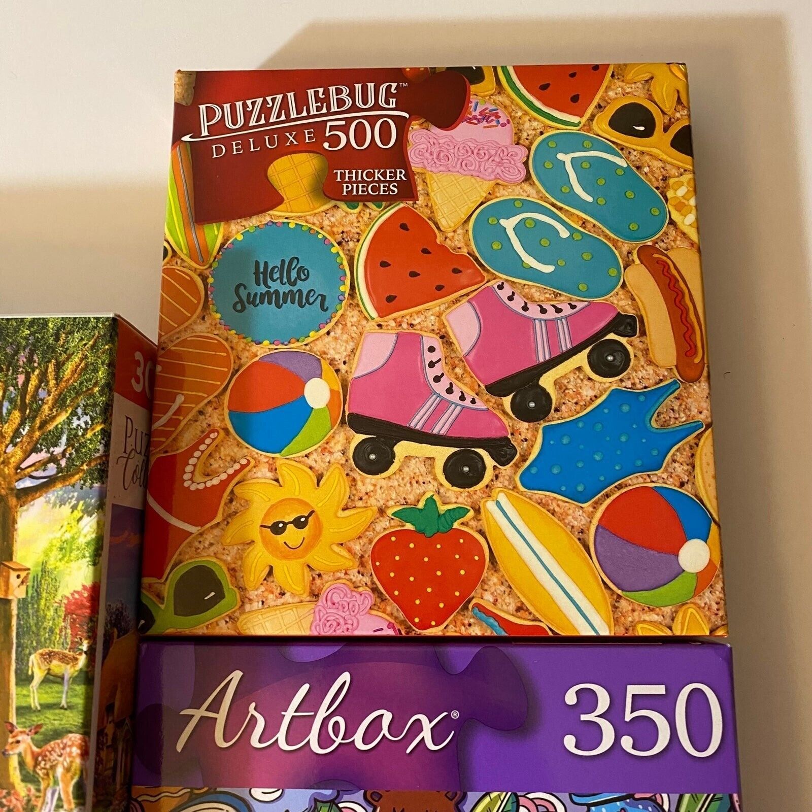 Puzzlebug, Puzzle Collector & Artbox Jigsaw Puzzles Set Emojis Lakeside ...