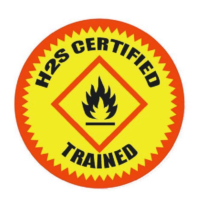 H2S Hydrogen Sulfide Trained Hard Hat Decal Hardhat Sticker Helmet ...