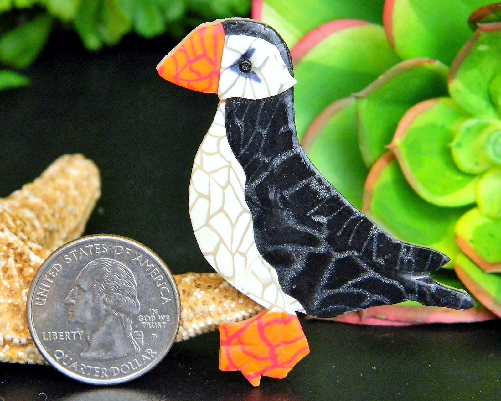 Puffin Bird Brooch Pin Polymer Clay Alaskan Artist Jacqui Ertischek ...