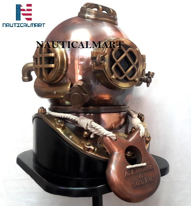 18 inch US Navy Mark V Deep Sea Scuba Antique Divers Diving Helmet ...