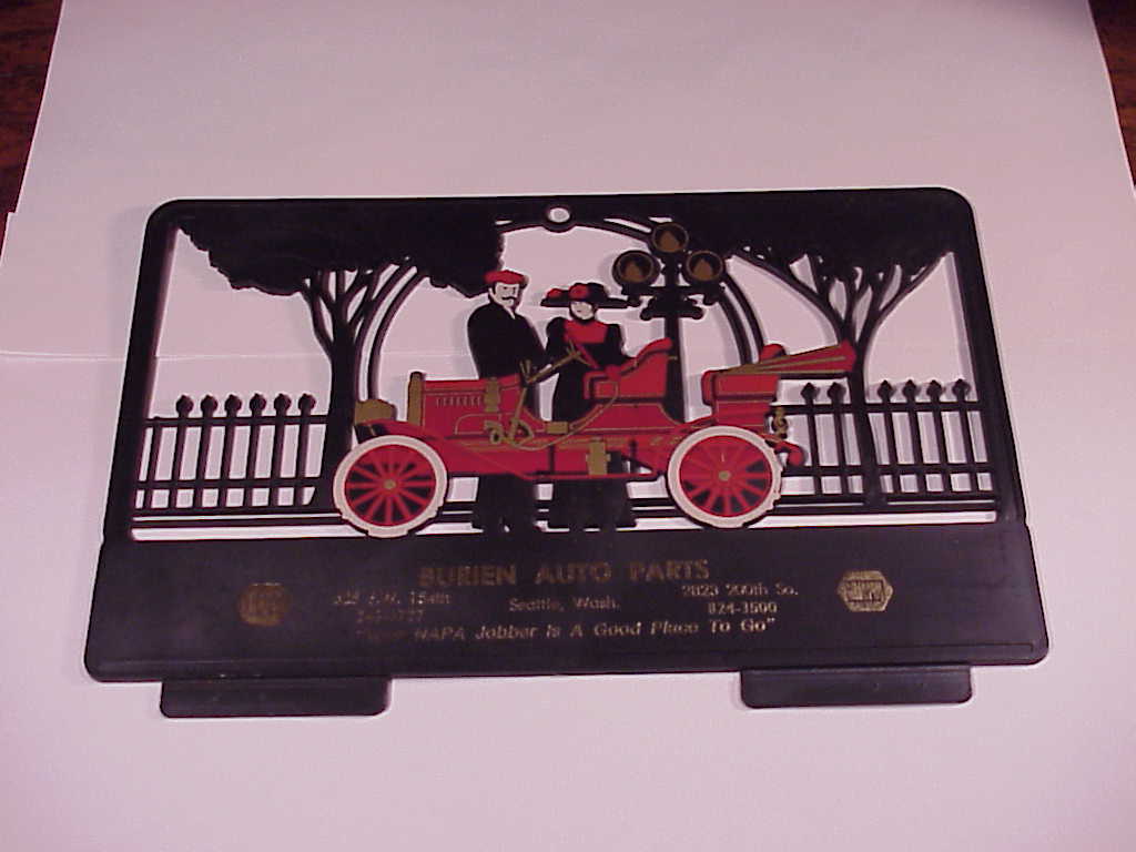 1970's Burien Auto Parts NAPA Plastic Calendar Top, Vernon Co, old car ...