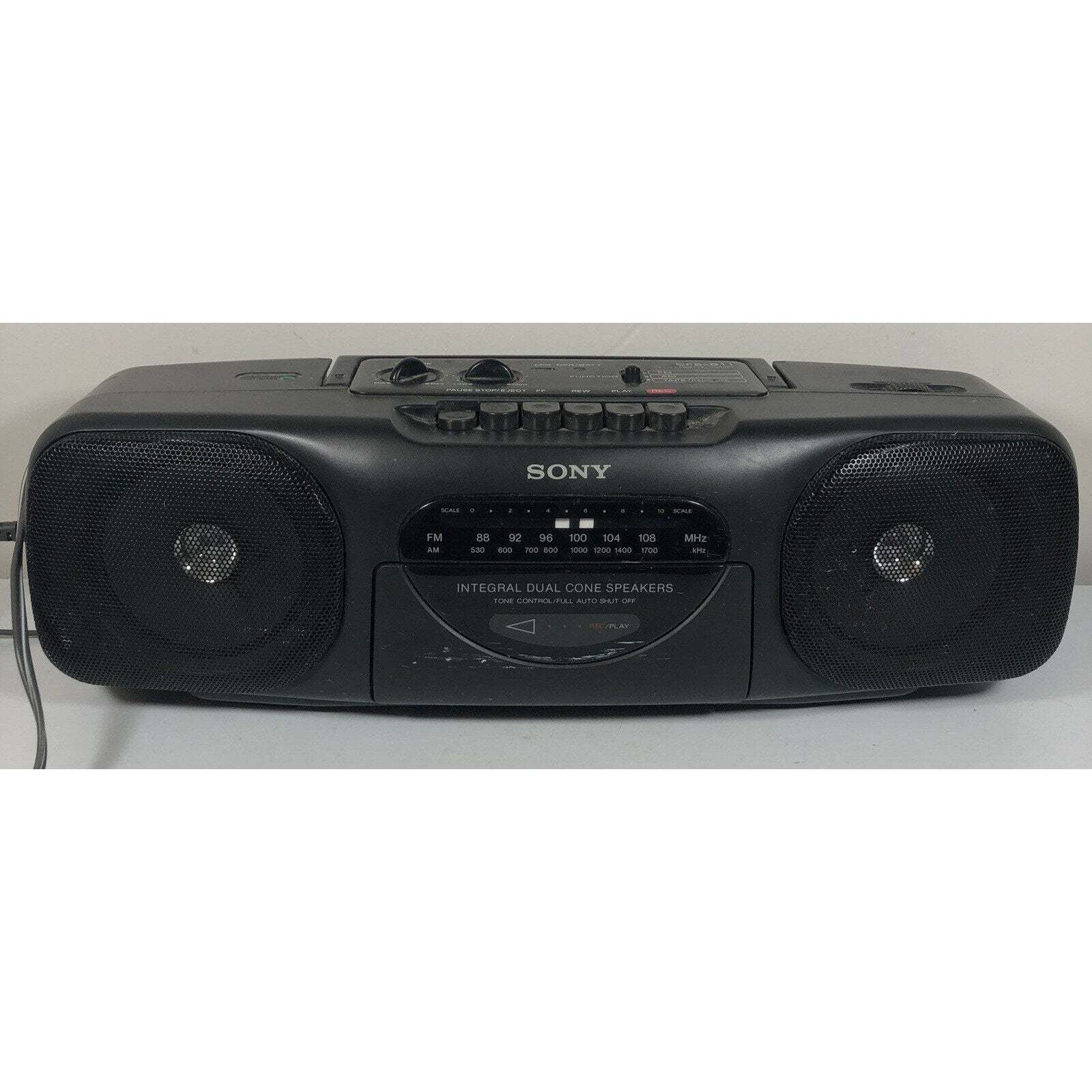 Sony CFS-B11 Boombox "Ghetto Blaster" Dual Cone Speakers Cassette Radio ...