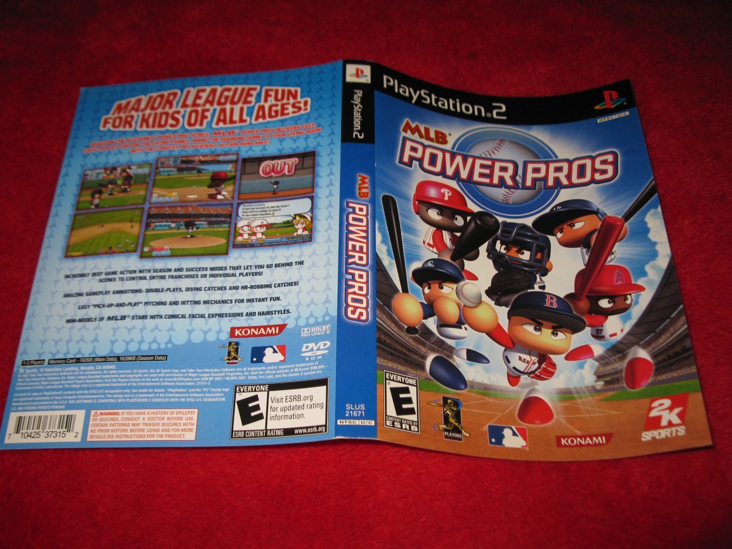 MLB Power Pros : Playstation 2 PS2 Video Game Case Cover Art insert ...