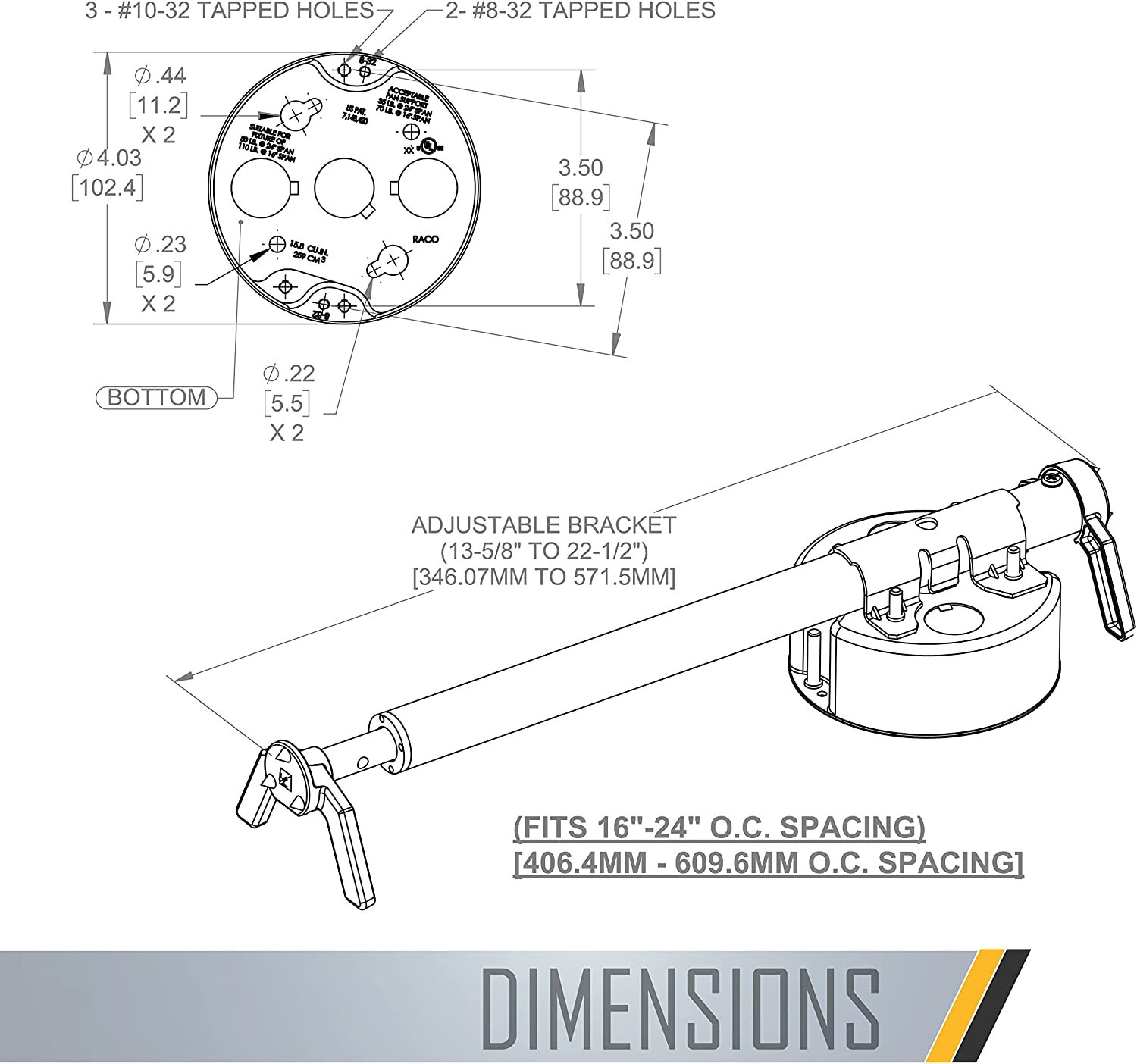 Hubbell Raco 936 4 In. Round Retro-Brace and similar items