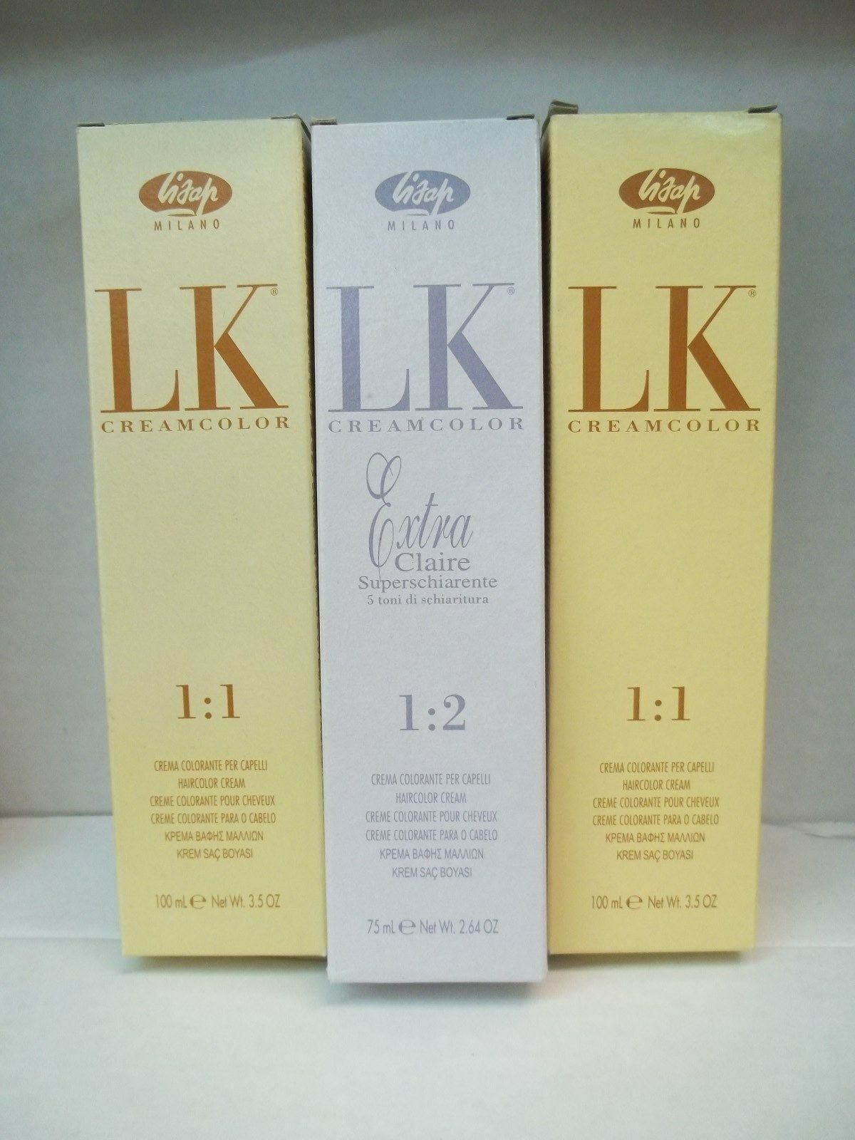 Lisap Milano LK CREAM COLOR 1:1 Hair Color Cream ~ Beige Box ~ 3.5 oz ...