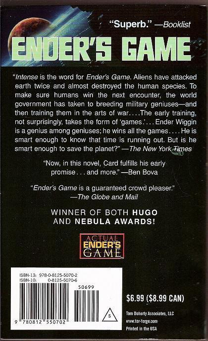 Ender's Game by Orson Scott Card Ender Saga book 1 - Fiction Books