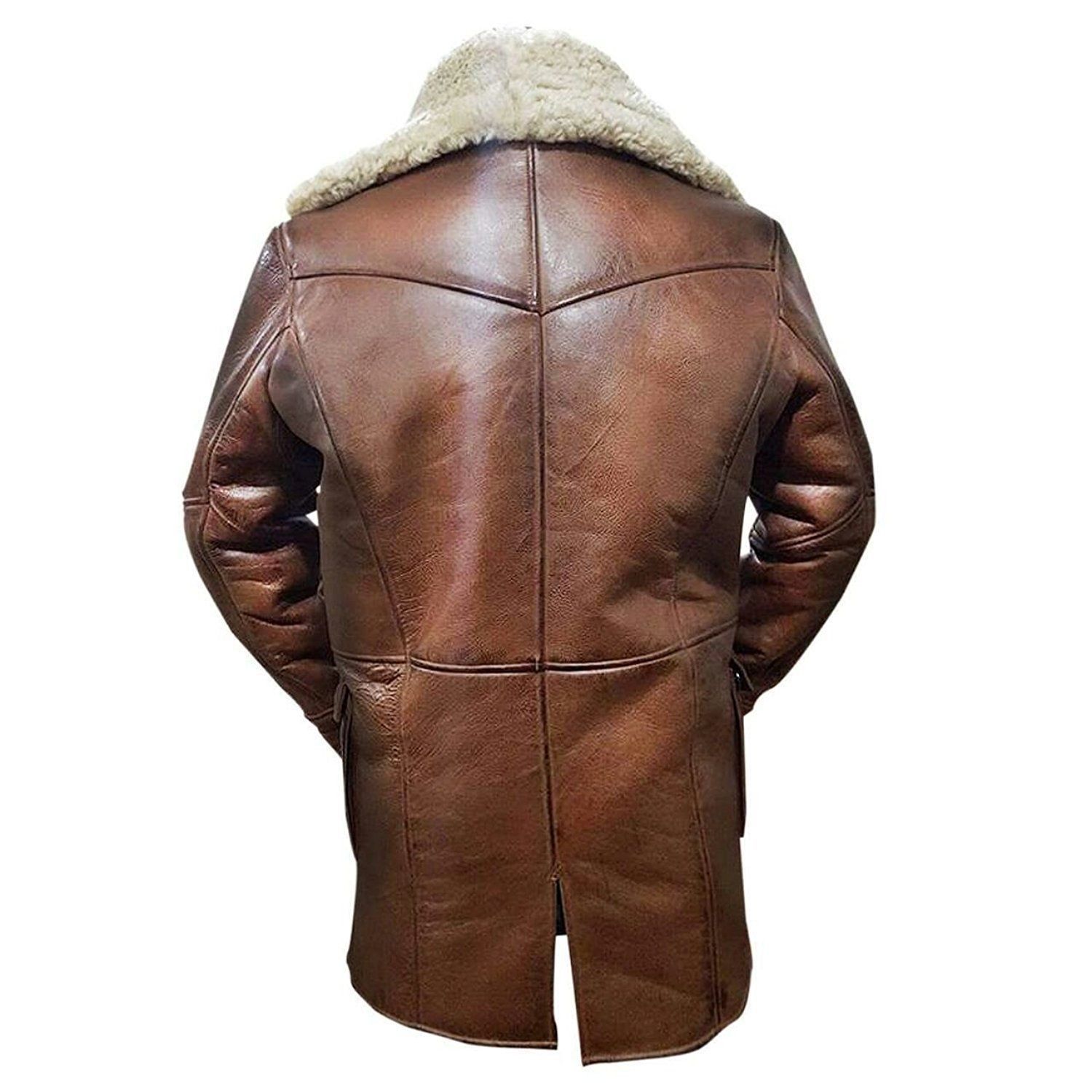 The Dark Knight Rises Tom Hardy Bane Shearling Leather Trench Coat ...