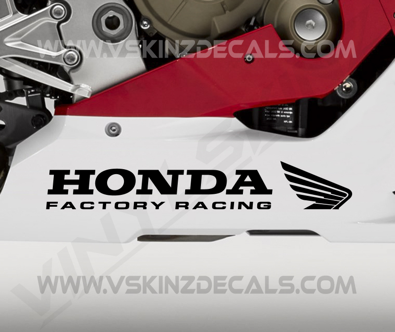 Honda Factory Racing Logo Fairing Decals Kit Stickers Premium Quality 5 ...