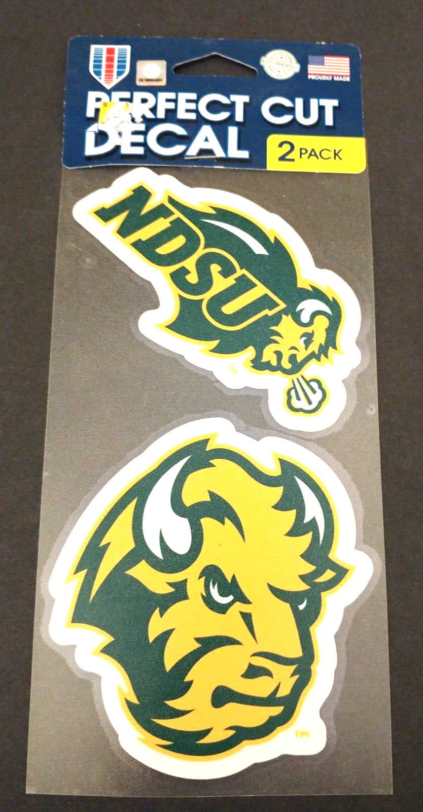 NDSU Bison Car Window Decals Snorting Bison North Dakota State Set Of ...