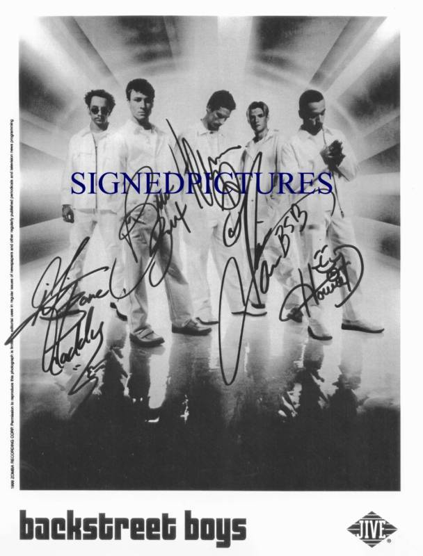 THE BACKSTREET BOYS GROUP SIGNED AUTOGRAPHED RP PHOTO - Photographs