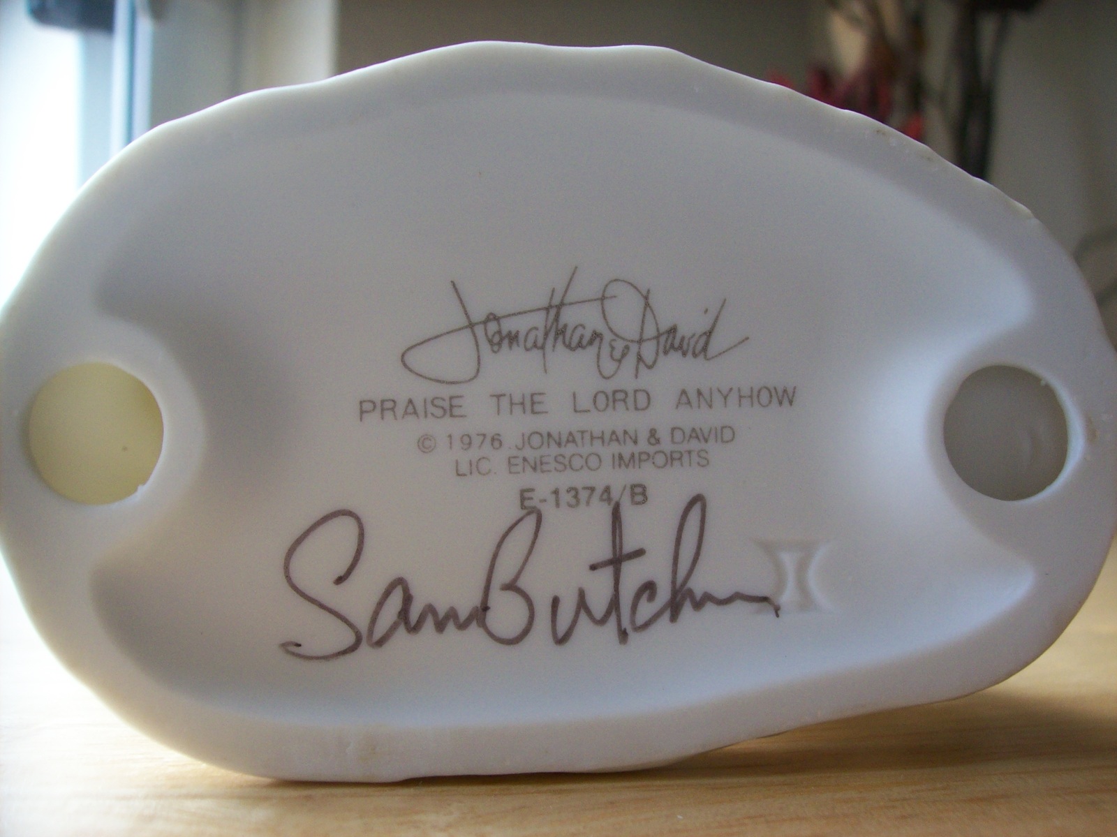 1978 Precious Moments “Praise The Lord Anyhow” Figurine Signed by Sam ...