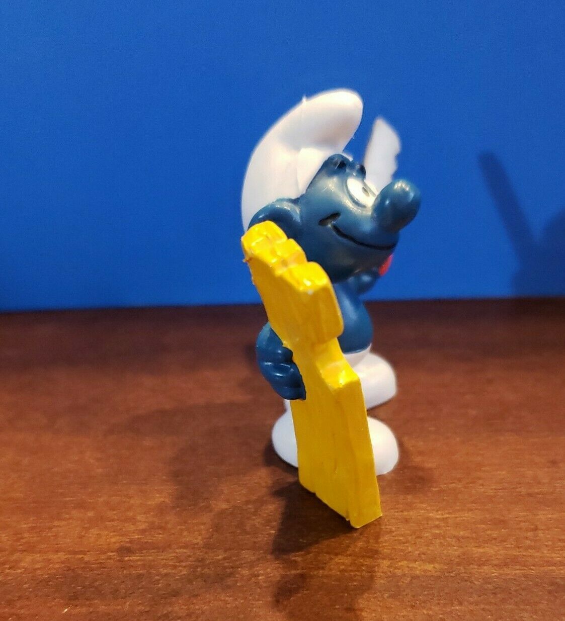 Smurfs Handy Smurf Carpenter Saw Wood Vintage Figure 1979 PVC Toy ...