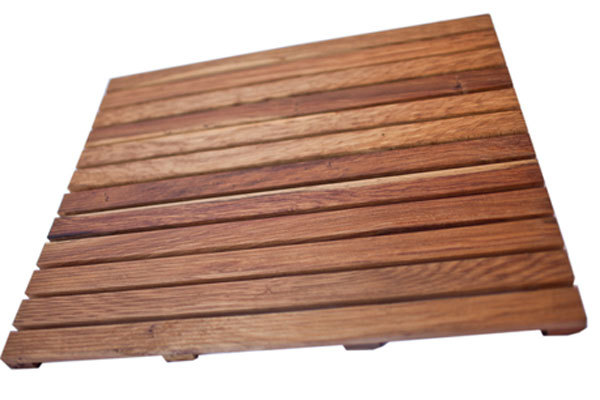 Solid Premium African Teak Wood Floor Mat Grade-A 20 x 20 - Bath
