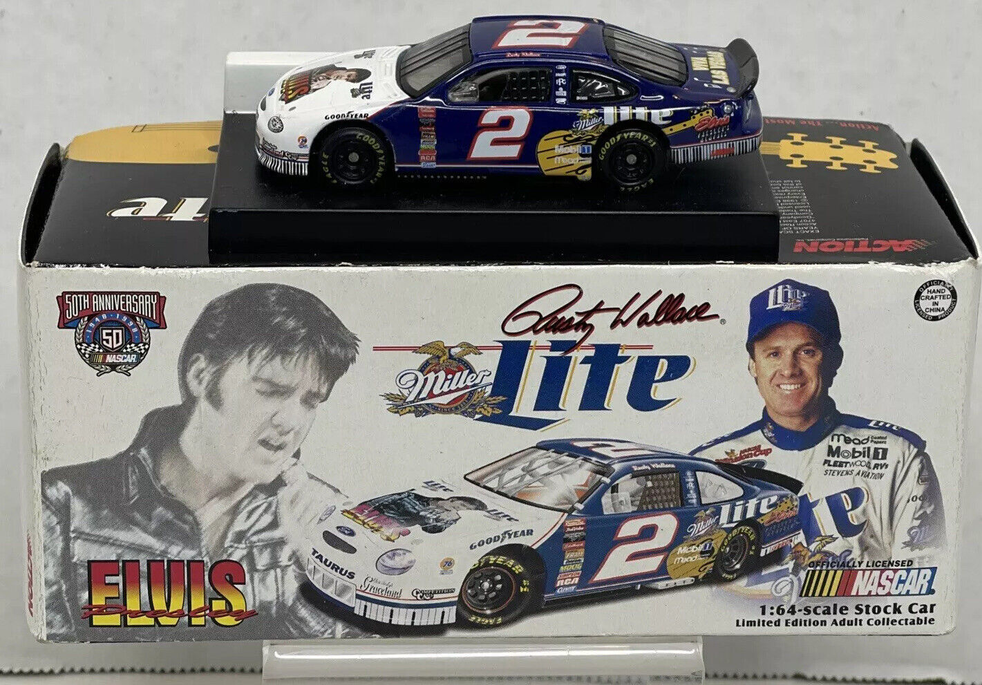 Rusty Wallace #2 Miller Lite Elvis Ford Taurus Action 1:64 Diecast ...