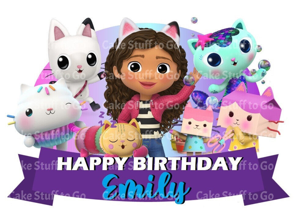 Gabby S Dollhouse Edible Cake Topper Birthday Party Cake Toppers