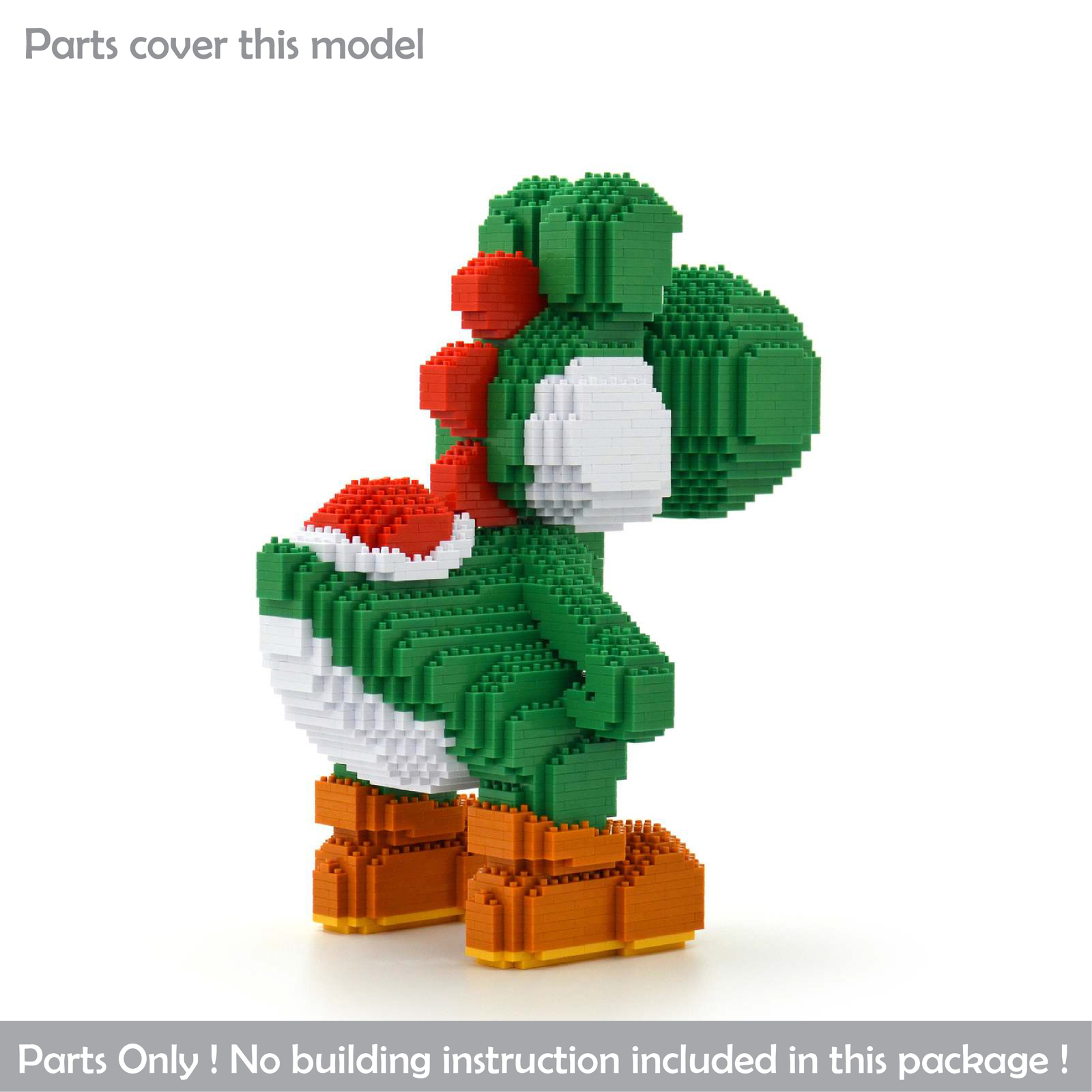 Yoshi (Super Mario) Brick Sculpture (JEKCA Lego Brick) DIY Kit ...