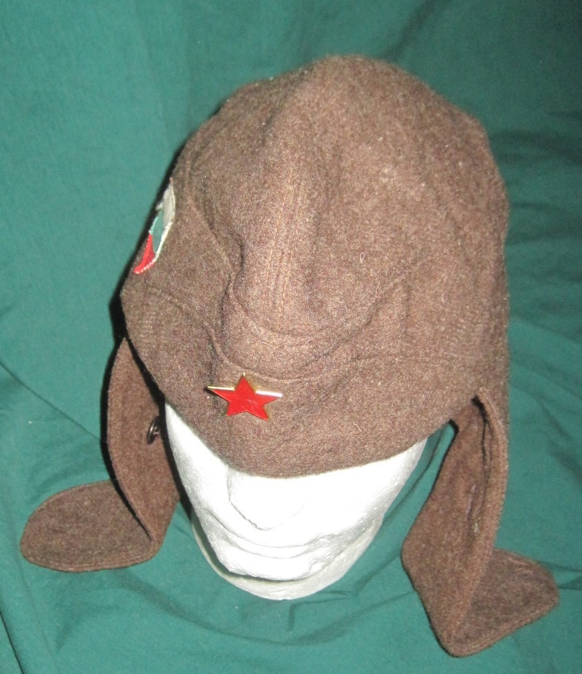 Vintage COMMUNIST BULGARIAN Bulgaria border Guard Winter Ear Flap Side ...