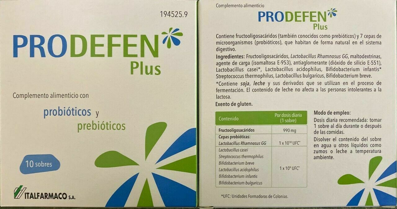 PRODEFEN PLUS PREBIOTIC PROBIOTIC 20 SACHETS FREE SHIPPING EXP 04/2021 ...