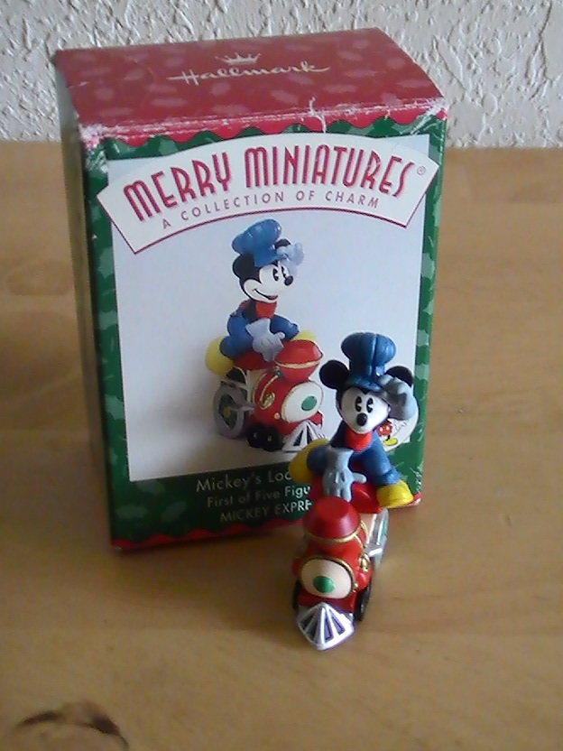 1998 Disney Hallmark Merry Miniatures Mickey’s Locomotive - Ornaments