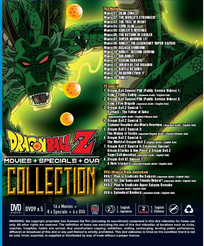 Dragon Ball + DBZ + DBGT + DBS + Movie Collection(Complete Series DBZ ...