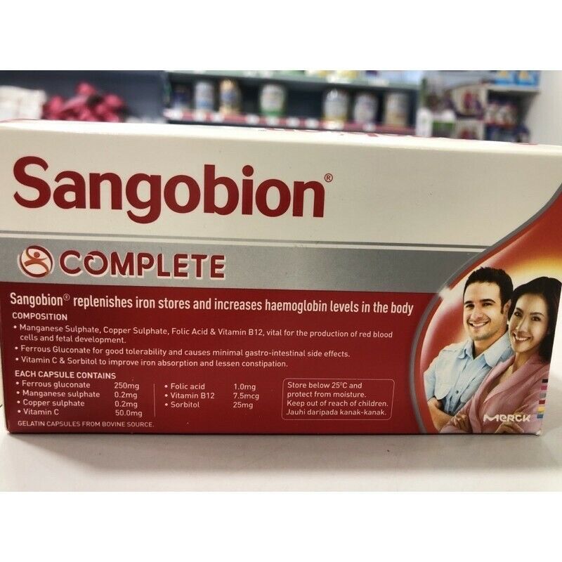 Sangobion Iron Supplement & Help Increase Haemoglobin 100 Capsules ...