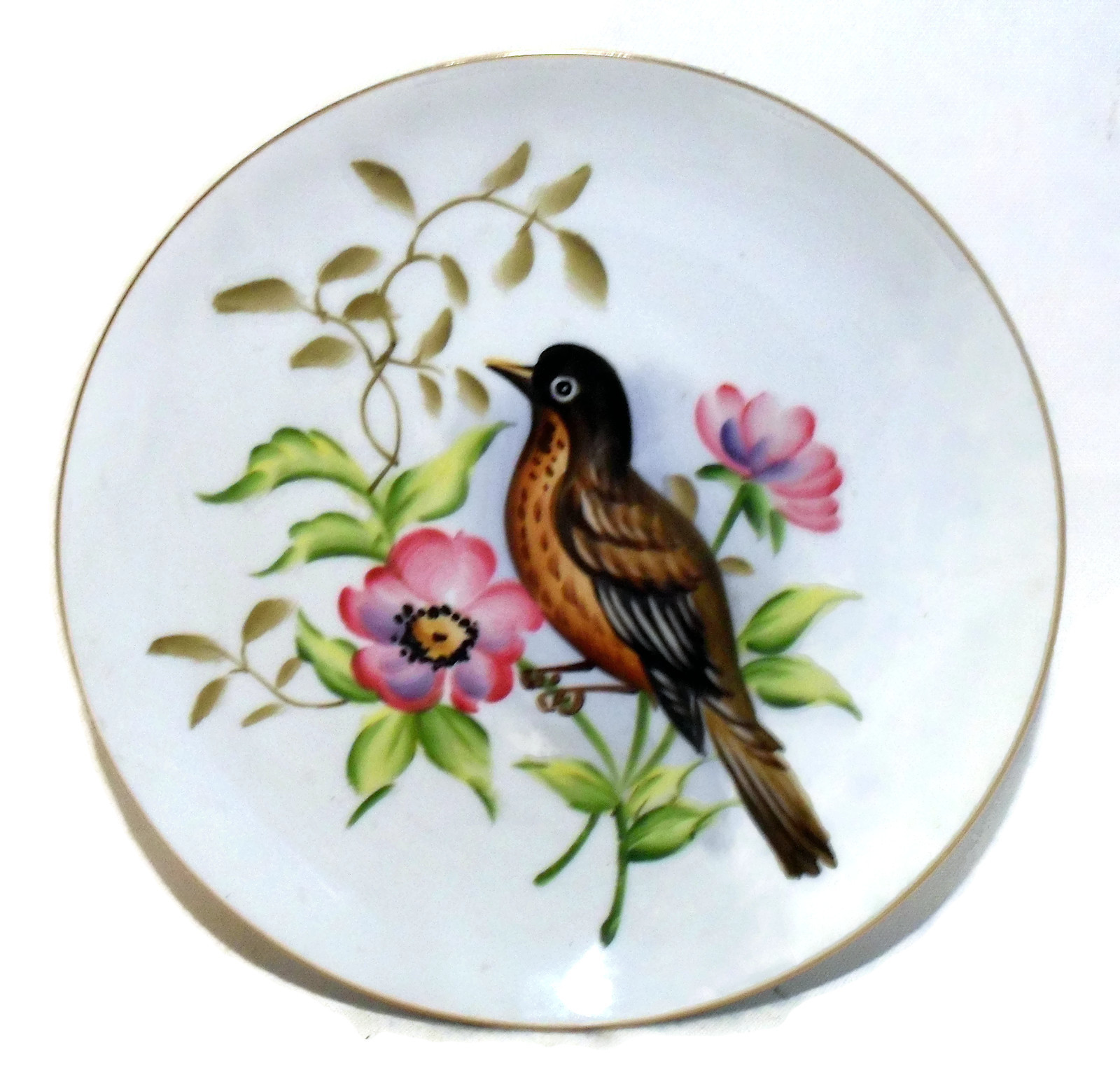 Vintage Lefton Exclusives Japan Hand Painted China Bird Plate - Lefton