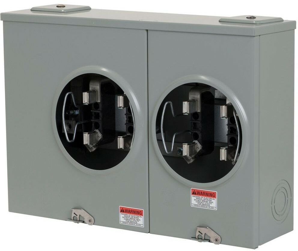 Square D Overhead Underground Meter Socket 100 Amp 2-Gang Ringless-Horn ...