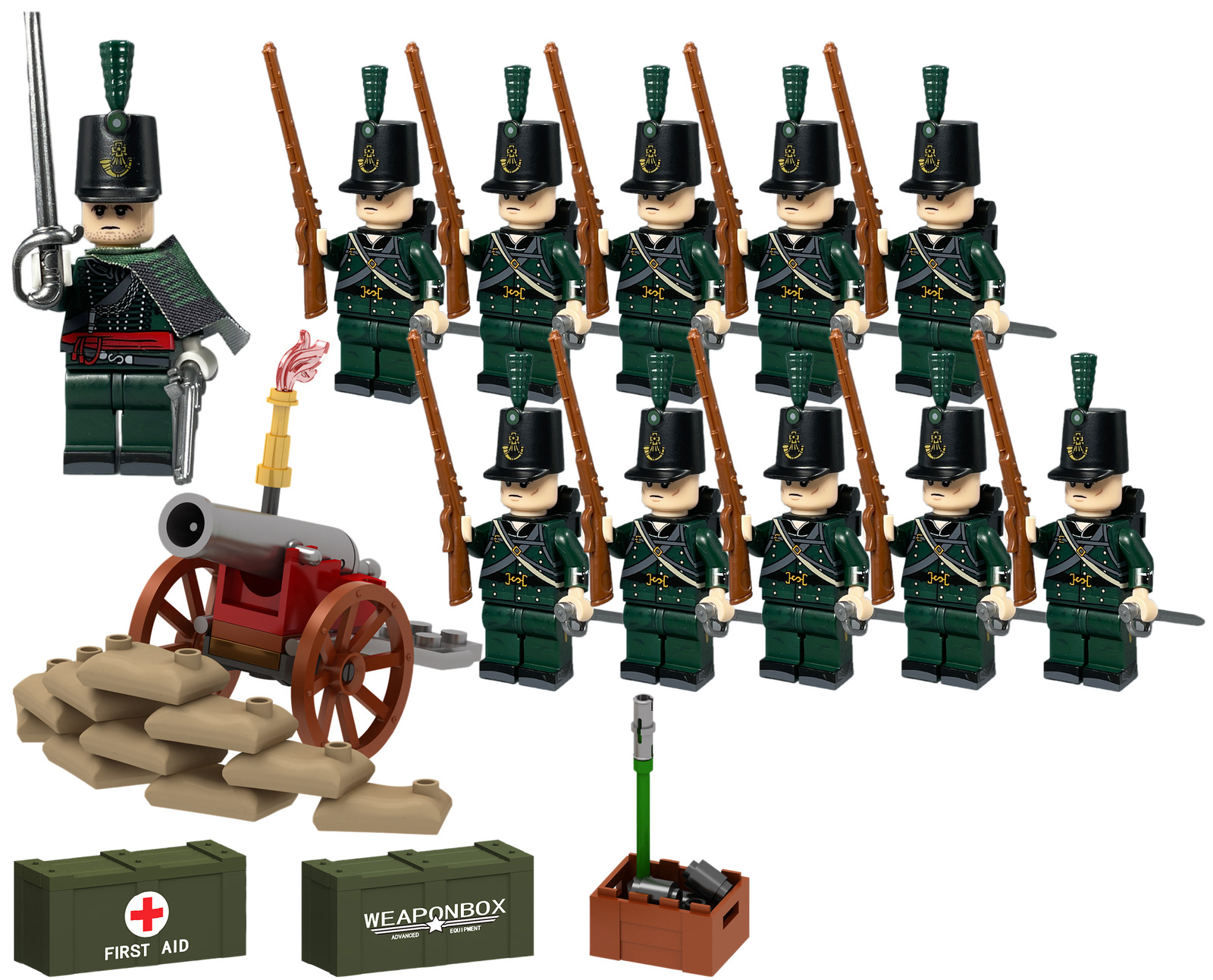 British 95th Rifle Regiment Custom Minifigures Accessories Building ...
