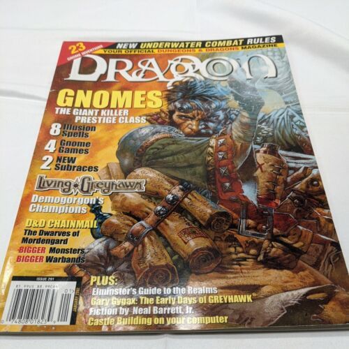 Fantasy RPG Dragon Magazine Issue 291 Official DND Magazine Role ...