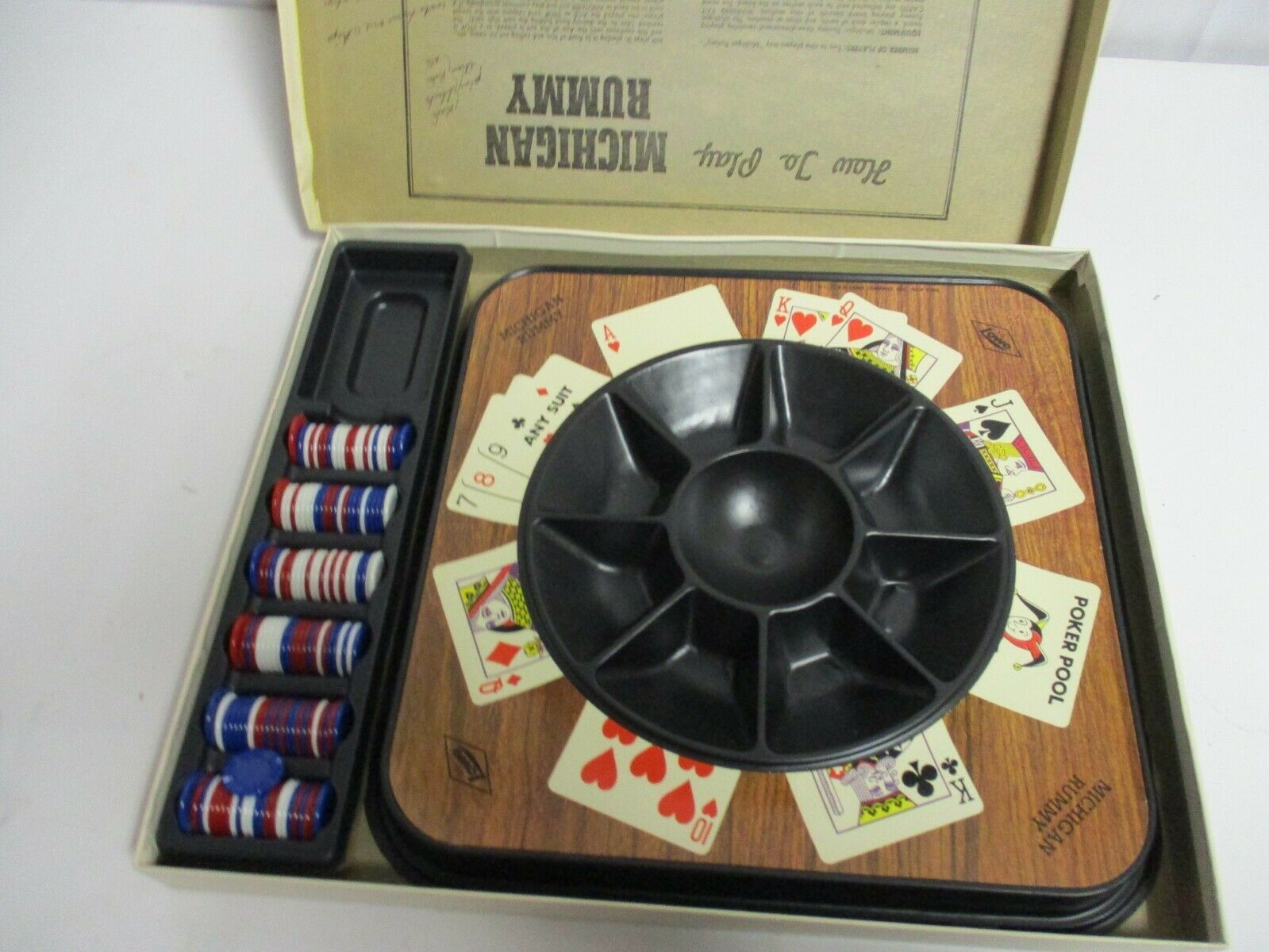 Vintage MICHIGAN RUMMY - CASINO SET 1970, E.S. Lowe NO.66 Plastic Game ...